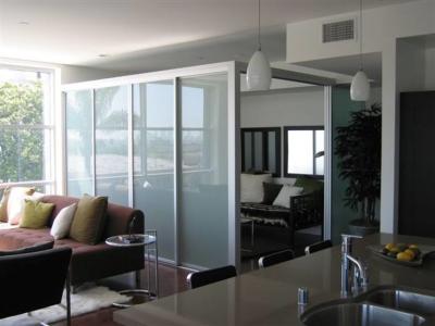 China Office Space Separation Modern Glass Partition With Sliding Door for sale