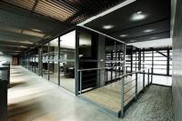 China Custom Modern Office Partitions / Sound Proof Double Glazed Partition Wall With Blinds for sale