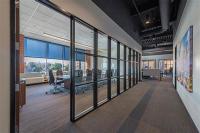 China Custom Modern Office Partitions / Sound Proof Double Glazed Partition Wall With Blinds for sale