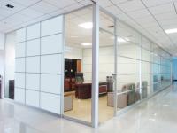 China Movable Modern Office Partitions , Interior Frosted Glass Pillar Partition for sale
