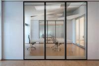 China ISO Modern Half Height Glass Cubicle Dividers  , Boss Office Partition Wall for sale