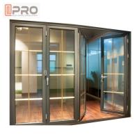 China Low - E Glass Aluminum Folding Doors / Accordion Folding Doors Custom White Color for sale