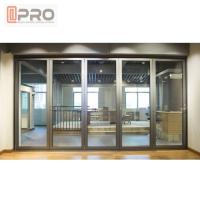 China Low - E Glass Aluminum Folding Doors / Accordion Folding Doors Custom White Color for sale