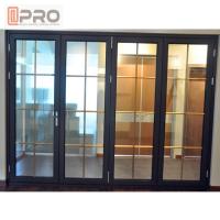 China Low - E Glass Aluminum Folding Doors / Accordion Folding Doors Custom White Color for sale