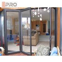 China Low - E Glass Aluminum Folding Doors / Accordion Folding Doors Custom White Color for sale