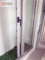 China Durable Entrance Aluminum Folding Doors , Thermal Break Lowe Sound Insulation Bi Fold Door for sale