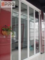 China Morden Aluminum Double Glazed Folding Exterior Doors For Apartment for sale