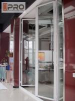 China Morden Aluminum Double Glazed Folding Exterior Doors For Apartment for sale
