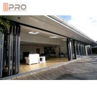 China Powder Coated Aluminium Bifold Doors Anti Aging Folding Panel Doors GLASS FOLDING DOOR HARDWARE FOLDING DOOR for sale