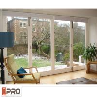 China Black powder coating commercial aluminum folding door with ready mold folding panel doors room doors folding sliding doo for sale
