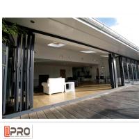 China Multi - Panel Aluminum Folding Doors For Residential Energy Efficient pleated mesh folding screen door exterior folding for sale