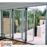 China Energy Saving Aluminum Folding Doors High Temperature Resistant Color Optional for sale
