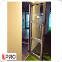 China Multi Color Hinged Security Doors , Sound Insulation Aluminium Glass Front Door for sale