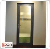 China Multi Color Hinged Security Doors , Sound Insulation Aluminium Glass Front Door for sale