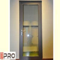 China Interior Decorative Aluminum Alloy Hinged Single Doors Inside With Glass Inserts For Small Spaces stainless steel glass for sale