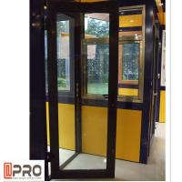 China Long Life Span Tempered Glass Door , Double Swing Modern Aluminium Doors hinges types exterior hinges for sale
