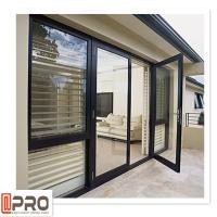 China Custom Residential Aluminium Hinged Doors , Single Casement Bulletproof Glass Security Door for sale