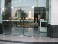 China Soundproof Aluminium Casement Door With Double Glazed Glass Color Optional glass door hinge adjustable hinge tempered for sale