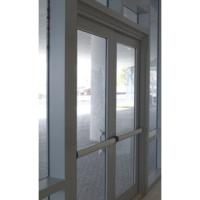 China Swing Open Style Aluminium Hinged Doors With Ford Blue Reflective Glass wooden hinged door pivot hinges glass door for sale
