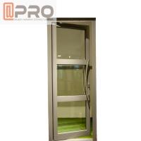 China Black Color Powder Coated Aluminium Glass Hinged Door For Housing Project Door hinge black hinge for bifold doors for sale