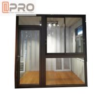 China Custom Residential Aluminium Hinged Doors , Single Casement Bulletproof Glass Security Door for sale