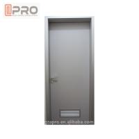 China Black Color Powder Coated Aluminium Glass Hinged Door For Housing Project Door hinge black hinge for bifold doors for sale