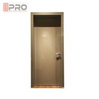 China Custom Residential Aluminium Hinged Doors , Single Casement Bulletproof Glass Security Door for sale