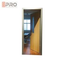 China Custom Residential Aluminium Hinged Doors , Single Casement Bulletproof Glass Security Door for sale