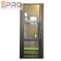 China Interior Aluminium Hinged Doors With Double Low E Glass For Residential House price door glass hinge aluminum hings glas for sale