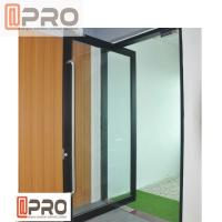 China Interior Aluminium Hinged Doors With Double Low E Glass For Residential House price door glass hinge aluminum hings glas for sale