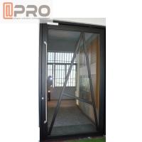 China Interior Aluminium Hinged Doors With Double Low E Glass For Residential House price door glass hinge aluminum hings glas for sale