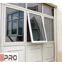 China Black Color Aluminium Awning Windows With Chain Winder And Keys For Bathroom glass awning window awning window for sale