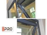 China Aluminum Frame Top Hung Casement Window Powder Coating Surface Treatment awning glass window cheap window awning glass for sale