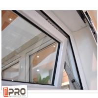 China Hurricane Impact Aluminium Awning Windows ISO Certification With Chain Winder top awning window bottom fixed windows for sale
