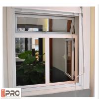 China Hurricane Impact Aluminium Awning Windows ISO Certification With Chain Winder top awning window bottom fixed windows for sale