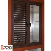China Solar Powered Awning Aluminum Windows , Double Glazed Vertical Awning Windows aluminium double hung window double hung for sale