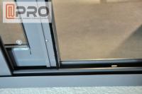 China Dark Grey Sliding Office Window Fly Screen Aluminium Sliding Glass Windows interior sliding window triple sliding for sale