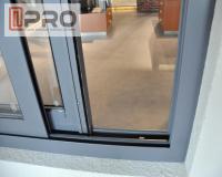China Dark Grey Sliding Office Window Fly Screen Aluminium Sliding Glass Windows interior sliding window triple sliding for sale
