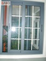 China Rainproof Double Glazed Sliding Windows , Aluminium Horizontal Sliding Windows powder coated aluminum sliding window for sale