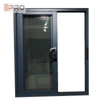 China Horizontal Aluminum Frame Sliding Glass Window With Insect Protection Window Screen aluminum sliding side window for sale