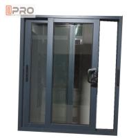 China Horizontal Aluminum Frame Sliding Glass Window With Insect Protection Window Screen aluminum sliding side window for sale
