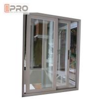 China Rainproof Double Glazed Sliding Windows , Aluminium Horizontal Sliding Windows powder coated aluminum sliding window for sale