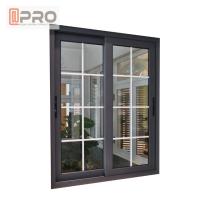 China Black Color Aluminium Sliding Windows With Insect Protection Window Screen customized aluminum sliding window price for sale
