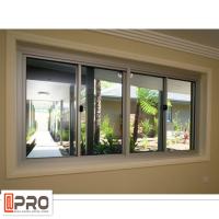 China Sound Proof Aluminum Alloy Sliding Windows Black Or Grey Color aluminum sliding kitchen window office interior sliding for sale