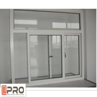 China Double - Layer Silent Aluminum Sliding Glass Windows Grey Color Commercial double glass aluminium sliding window for sale