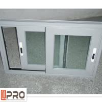 China America Style Aluminum Single Tempered Glass Windows And Door Anti - Aging safety sliding window Sliding window opener for sale