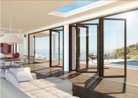 China Folding Open Style Aluminium Glazed Window Powder Coated Surface Treatment bi-fold aluminum door,bi-folding windows for for sale