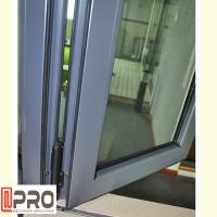 China Accordion Folding Window Doors / Aluminium Folding Window Dust Resistance balcony folding window hardware folding window for sale