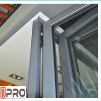 China Soundproof Aluminum Bifold Windows With Retractable Or Invisible Fly Screen commercial bi fold door corner bi fold door for sale