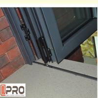 China Residential Aluminum Bifold Windows With Black Or Customized Color Heat Insulating bi-fold window sliding folding window for sale